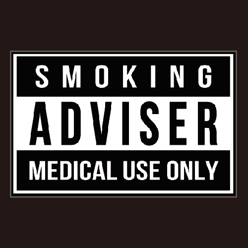 大麻堂 / ステッカー「SMOKING ADVISER MEDICAL USE ONLY (スモーキングアドバイザー メディカルユースオンリー)」